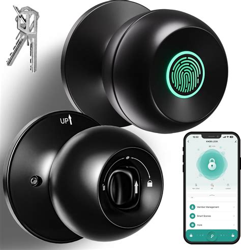 Ghome Smart Door Knob Fingerprint Door Lock Rechargeable Smart Lock