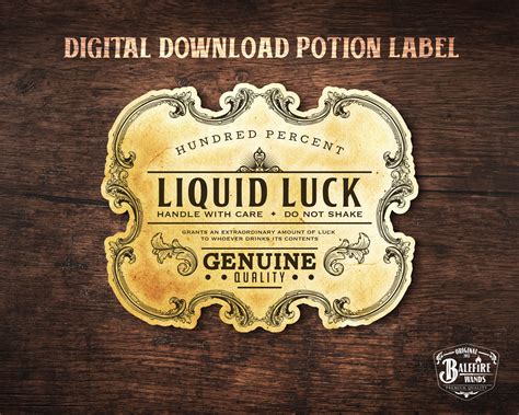 harry potter potion label template