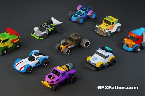 Unity Asset Low Poly Tiny Cartoon Racing Cars Asset Pack V10 Gfxfather
