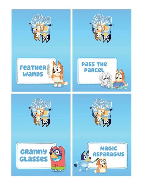 Bluey Food Labels Pdf Birthday Printables 2nd Birthday Party Themes