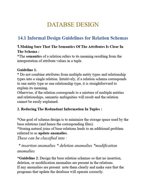 Databse Design Pdf Applied Mathematics Information Science
