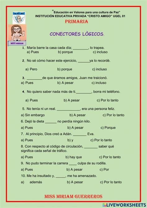 Los Conectores Comunicación Y Lenguaje Activity Conectores Logicos Trabajo De Palabras Los Conectores Comunicación Y Lenguaje Activity Conectores Logicos Trabajo De Palabras