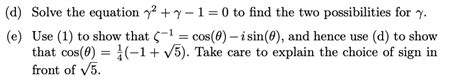 Solved This Exercise Uses Complex Numbers To Show That Chegg