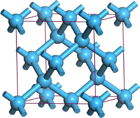 Color Online Unit Cell Of The Silicon Cubic Crystal With Edge