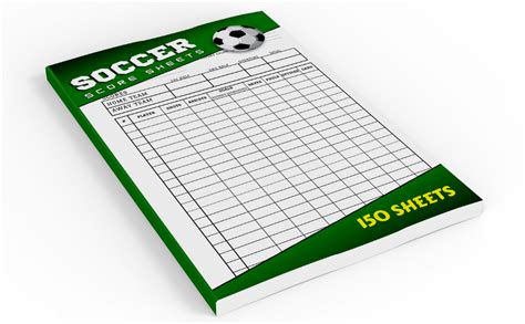 soccer scorebook 150 scoring sheets logbook size 5 x 8 inches soccer