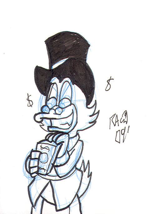 Scrooge Mcduck Sketch Card By Pembroke On Deviantart