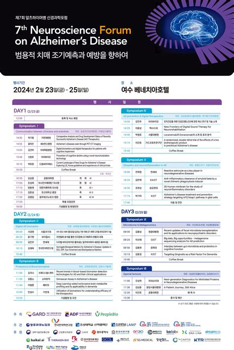 아시안치매재단소식2024신경과학포럼개최 공지사항 치매예측기술 국책연구단