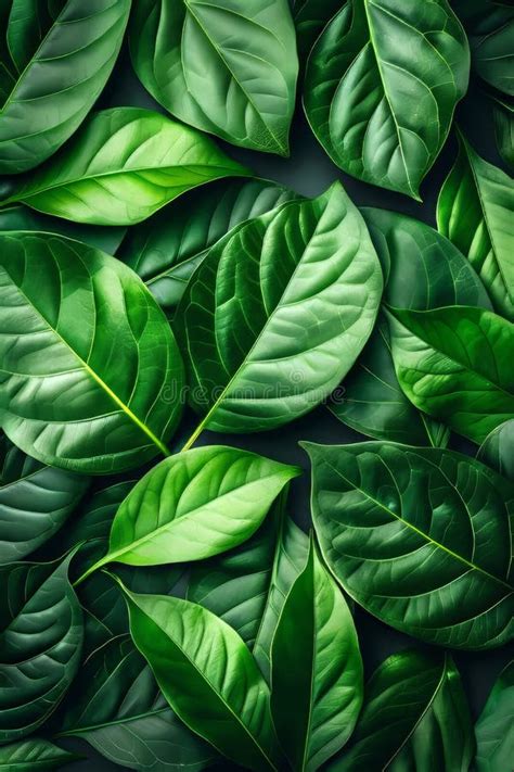 Green Leafy Background With Intricate Light And Shadow Patterns For Versatile Use Stock Image