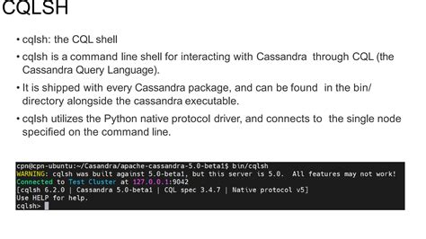 Unit 3 Features Of Cassandra Cql Data Types Cqlsh Keyspaces Pptx