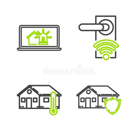 Set Line House Under Protection Temperature Digital Door Lock With Wireless Technology For