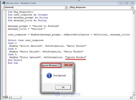 How To Use The Excel VBA MsgBox Title Examples ExcelDemy