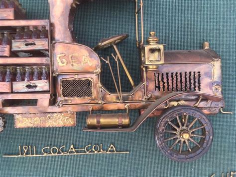 1911 Coca Cola Truck Brass Copper Wall Sculpture By Craig Hess Disney