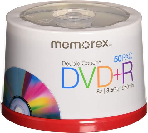 Dual-Layer DVD+R Discs, 8.5 GB, 50/Pk: Buy Online at Best Price in ...