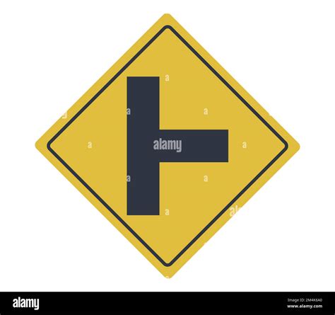 Right Side Road Intersection Sign Flat Design Stock Vector Image And Art