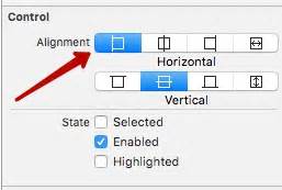 Ios Set Uibutton Text Alignment Storyboard Stack Overflow