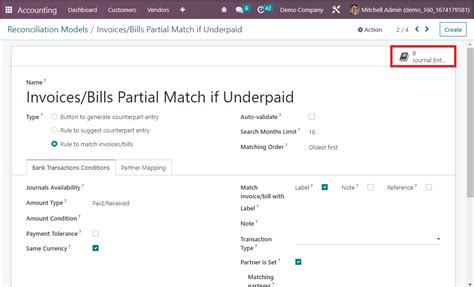 315 Rule To Match Invoicesbills Configuration Tools In Odoo 16