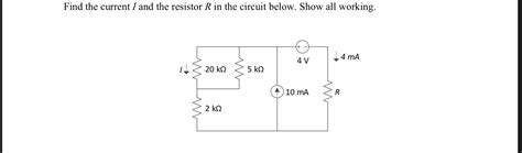 Solved Find The Current I And The Resistor R In The Circuit Chegg Com