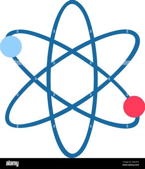 Stylized Atom Representation Showing Electrons Orbiting Nucleus