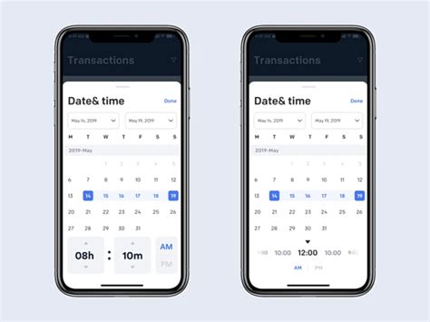 日期和时间选择器选择器干净的移动ios ux ui应用程序johnyvino timelapse永恒的时间线计时器时间