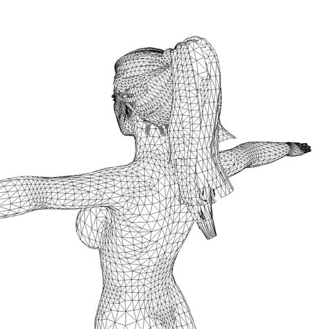 Game Ready Character Animated Naked Woman D Model Stl Max Obj Fbx C D Blend Free D