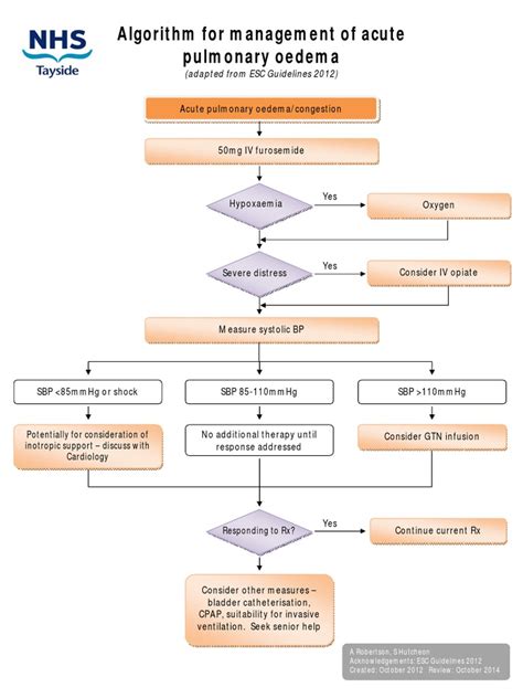 Algorithm For Management Of Acute Pulmonary Oedema Pdf