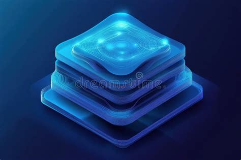 Futuristic Layered Paper Cut Design Showcasing Blockchain Technology With Interconnected Nodes