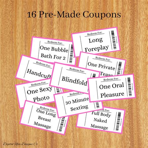 Sex Coupon Book For Her Printable Sex Coupon Book Etsy