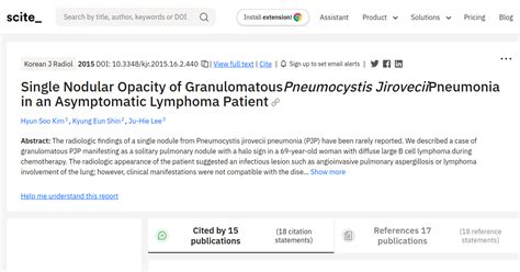 Single Nodular Opacity Of Granulomatous Pneumocystis Jirovecii