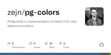 GitHub Zejn Pg Colors PostgreSQL C Implementation Of Delta E CIE Color Distance Functions