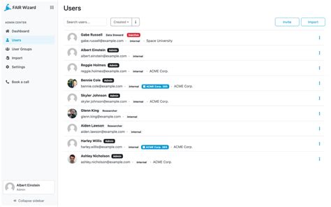 Admin Center Fair Wizard