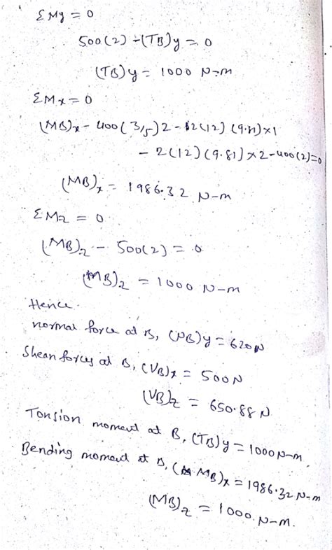 1 determine the resultant internal loadings on the cross sections