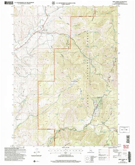 Classic Usgs Mink Creek Idaho 7 5x7 5 Topo Map Mytopo Map Store