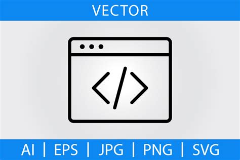Vector Web Application Outline Icon Graphic By Muhammad Ali Creative Fabrica