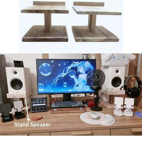 Jual Wood Stand Speaker Monitor Computer Speaker Stand Table Monitor Stand Speaker Aktif Meja