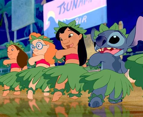 Lilo And Stitch In Hula Class Lilo And Stitch Aesthetic Wallpaper