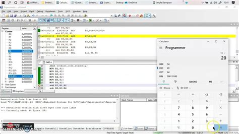Arm7 Lpc2148 Keil 4 Arithmetic Operations Youtube