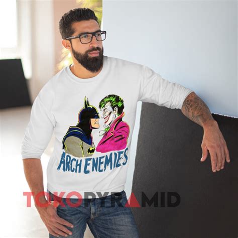 Vintage 80s Batman Joker Arch Enemies Dc Comics Shirt Tokopyramid