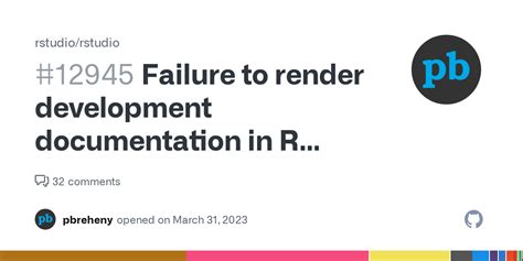 Failure To Render Development Documentation In R Alpha Issue Rstudio Rstudio