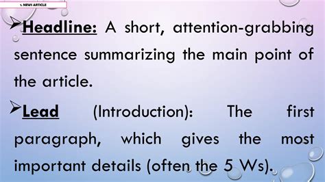 Topic 1 Introduction To Journalistic Text Pptx