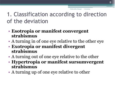 Classification Of Squint Ppt