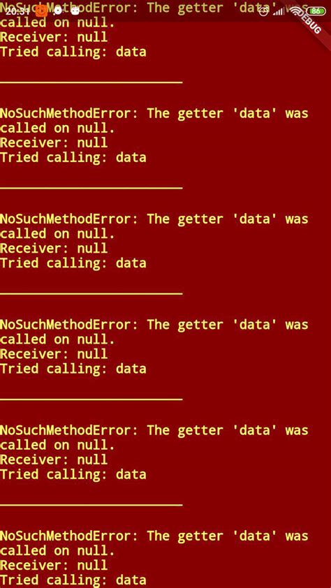 Javascript The Getter Data Was Called On Null Stack Overflow