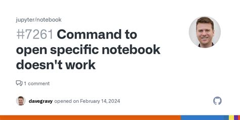 Command To Open Specific Notebook Doesnt Work · Issue 7261 · Jupyter