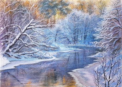 Пейзаж пастелью на заказ в интернет магазине на Ярмарке Мастеров Картины Пенза доставка по