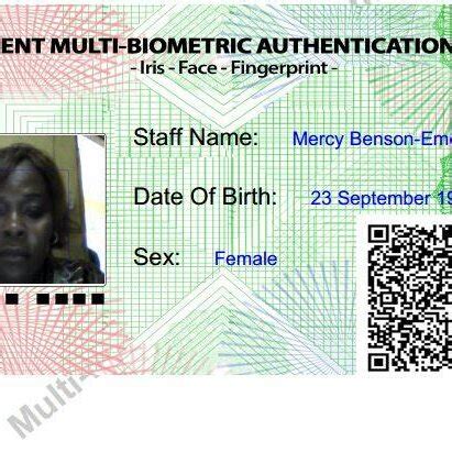 The ID Card With An OCR Barcode Download Scientific Diagram
