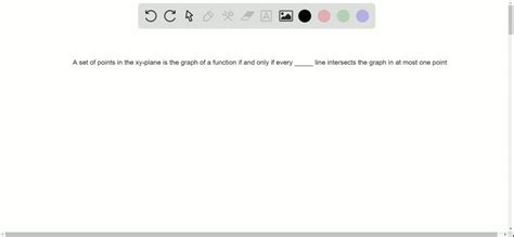 A Set Of Points In The X Y Plane Is The Graph Of A Function If And