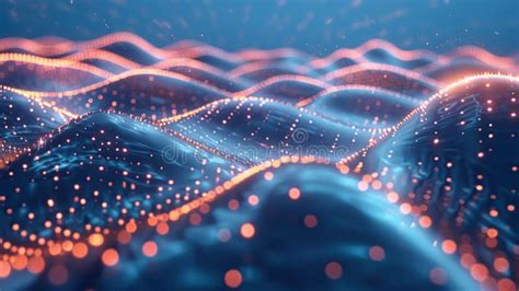 Abstract Digital Landscape With Glowing Lines Stock Image Image Of Palette Color 339421501