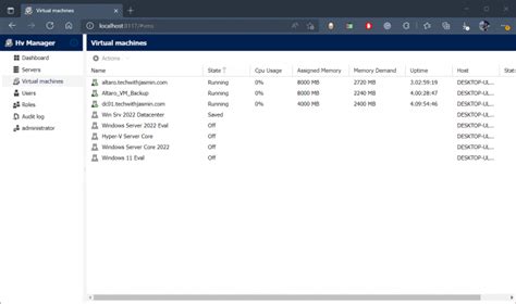 How To Manage Your Hyper V VMs Using Web Interface Tech With Jasmin
