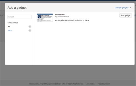Jira Gadget Missing Jira And Jira Service Management Atlassian Support