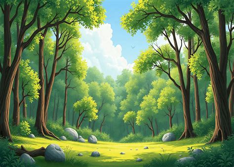 Forest Cartoon Background Cartoon Forest Forest Background Forest Photo Background Image And