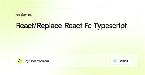 react replace react fc typescript